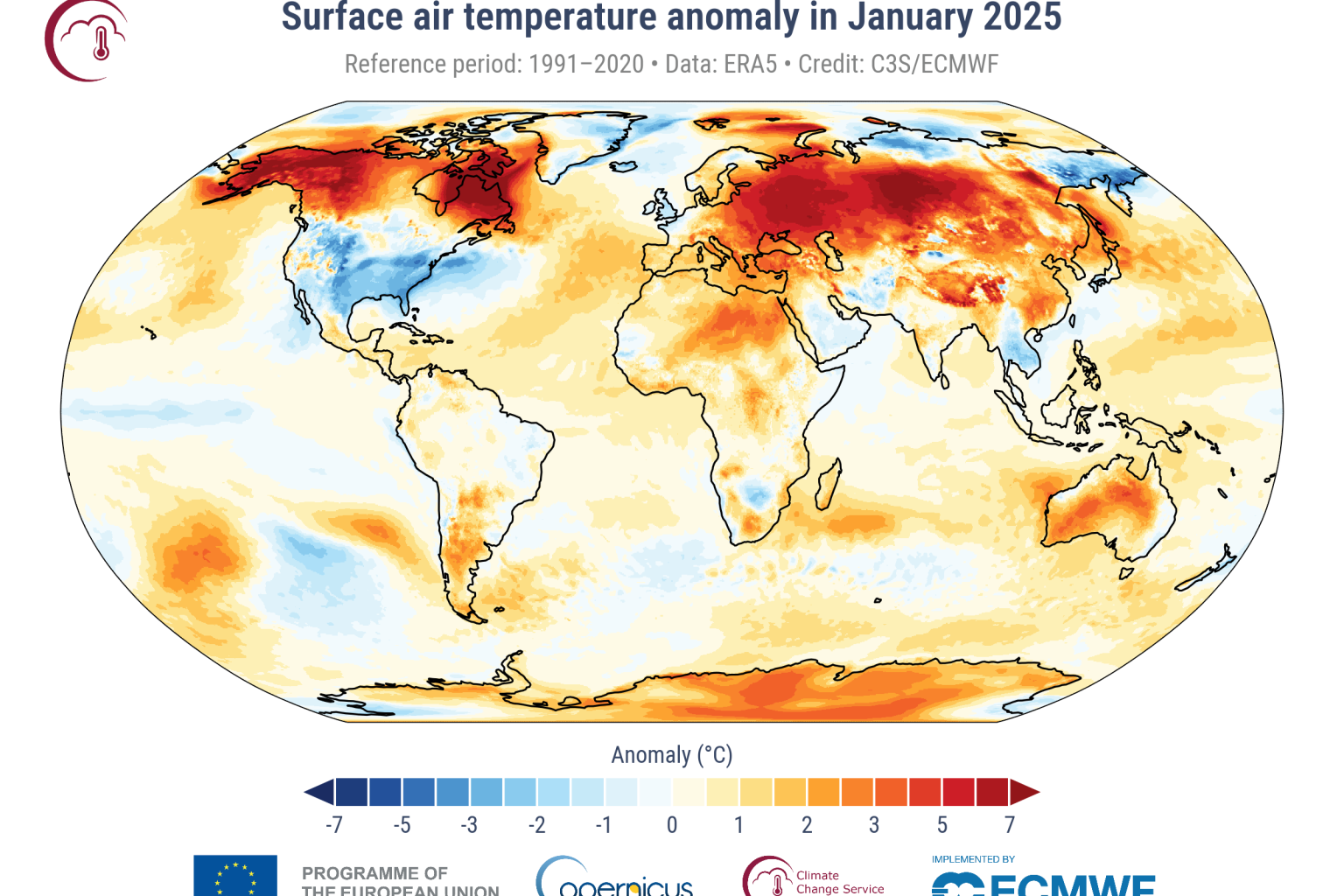 January 2025 sees record global temperatures despite La Niña
