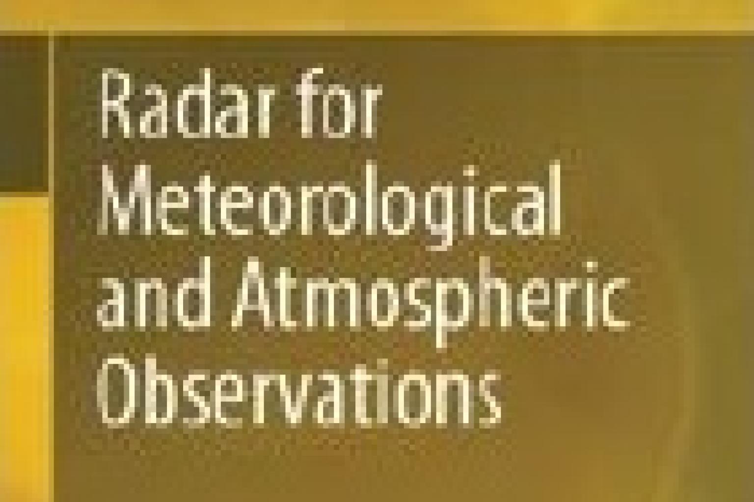 Book Review: Radar for Meteorological and Atmospheric Observations