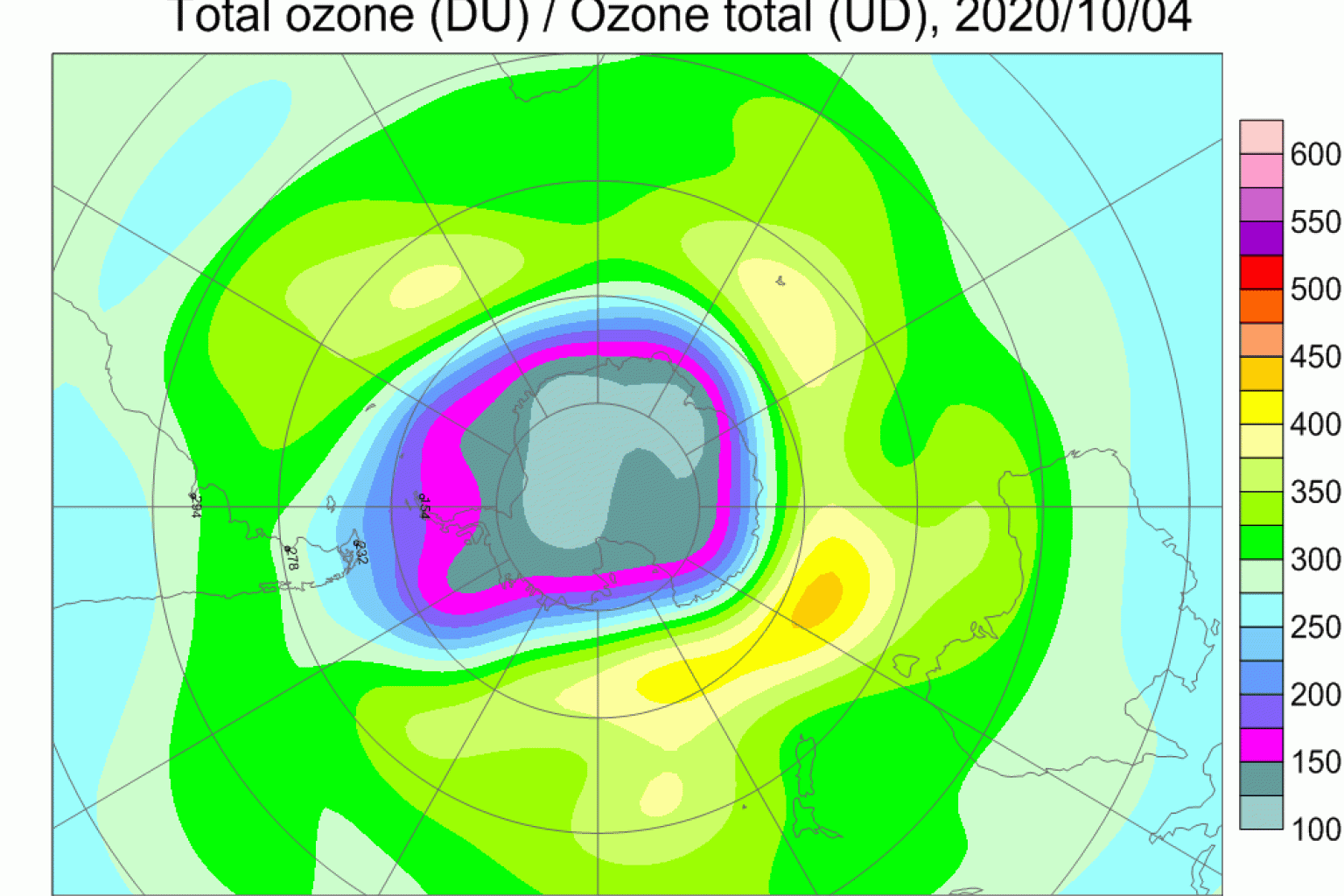 2020 Antarctic ozone hole is large and deep