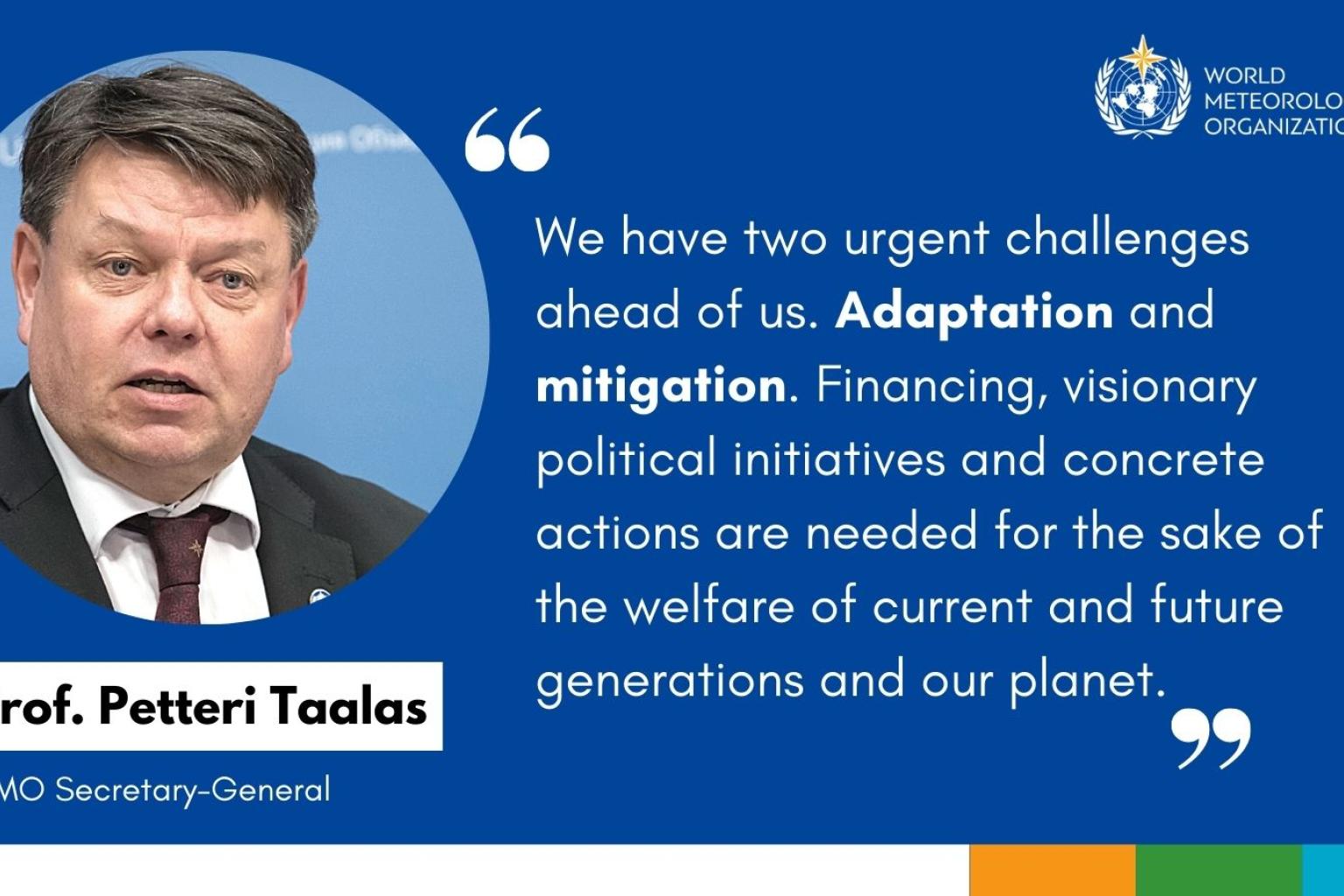 WMO Secretary-General Prof. Petteri Taalas remarks for IPCC Working ...