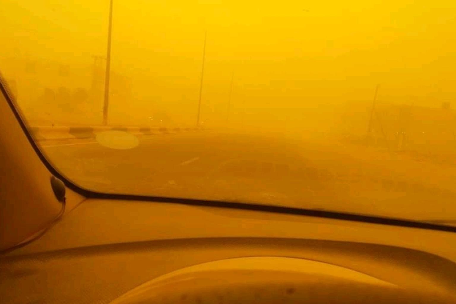 Libya witnessed a severe sandstorm turning the sky yellow