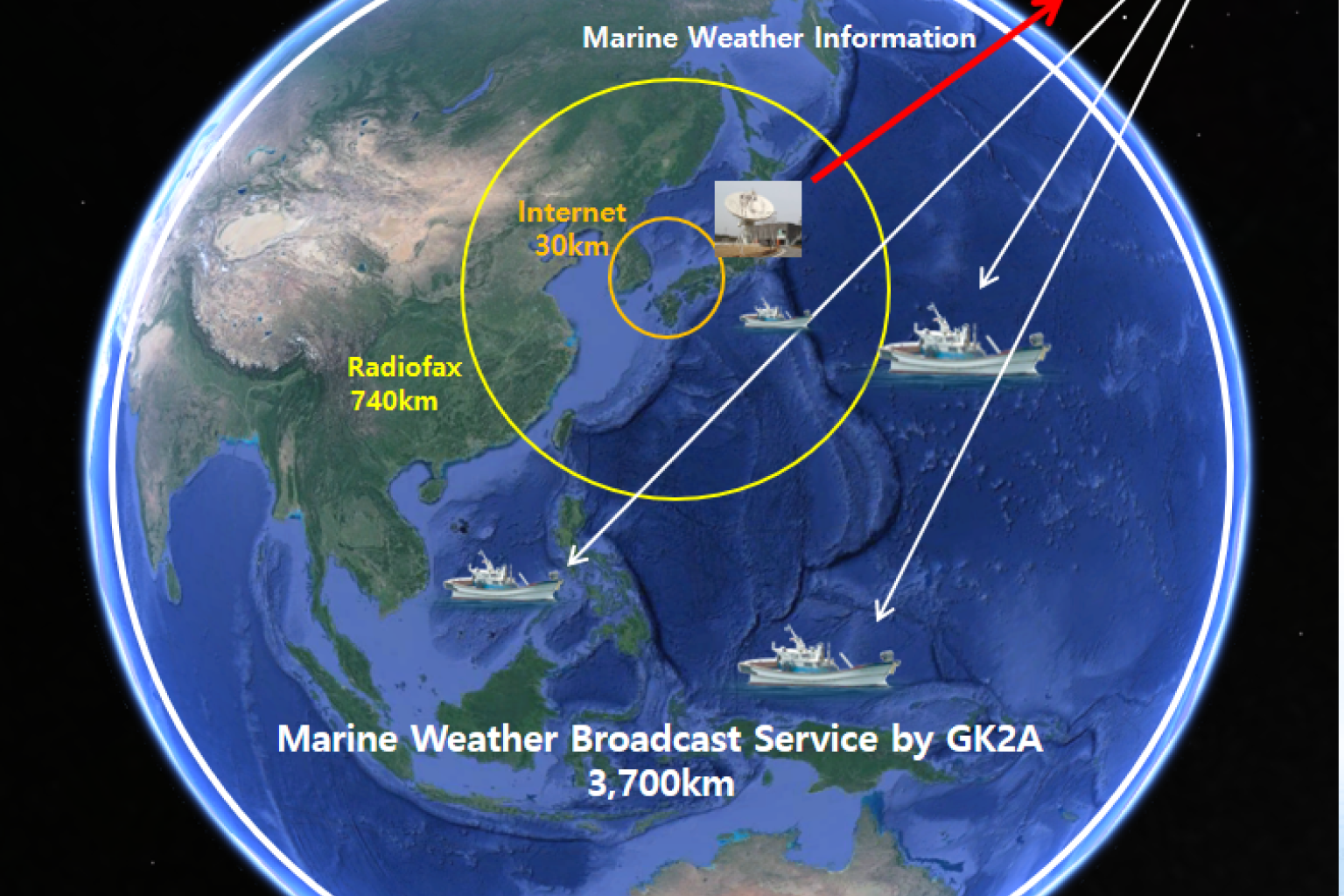 With marine weather broadcast service by GK2A satellite, get weather ...
