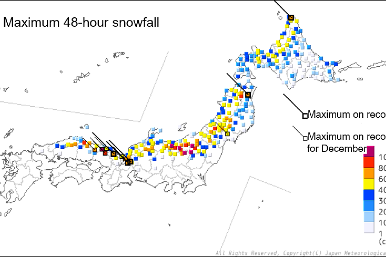 Heavy snowfall in Japan on the Sea of Japan side and elsewhere in late ...