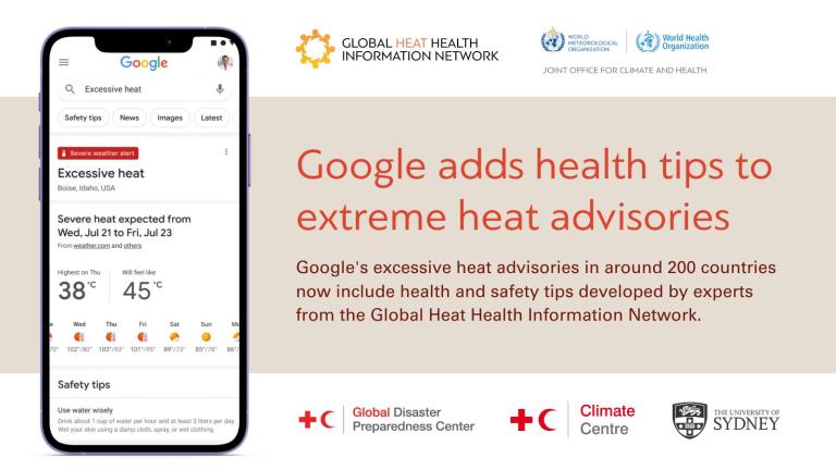 Google adds health tips to extreme heat warnings