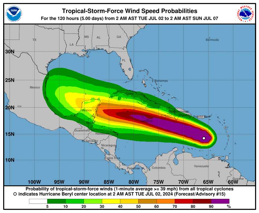 Record-breaking Hurricane Beryl threatens Caribbean