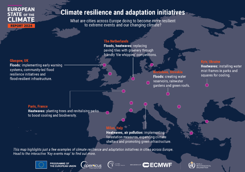European State of the Climate : extreme events in warmest year on record