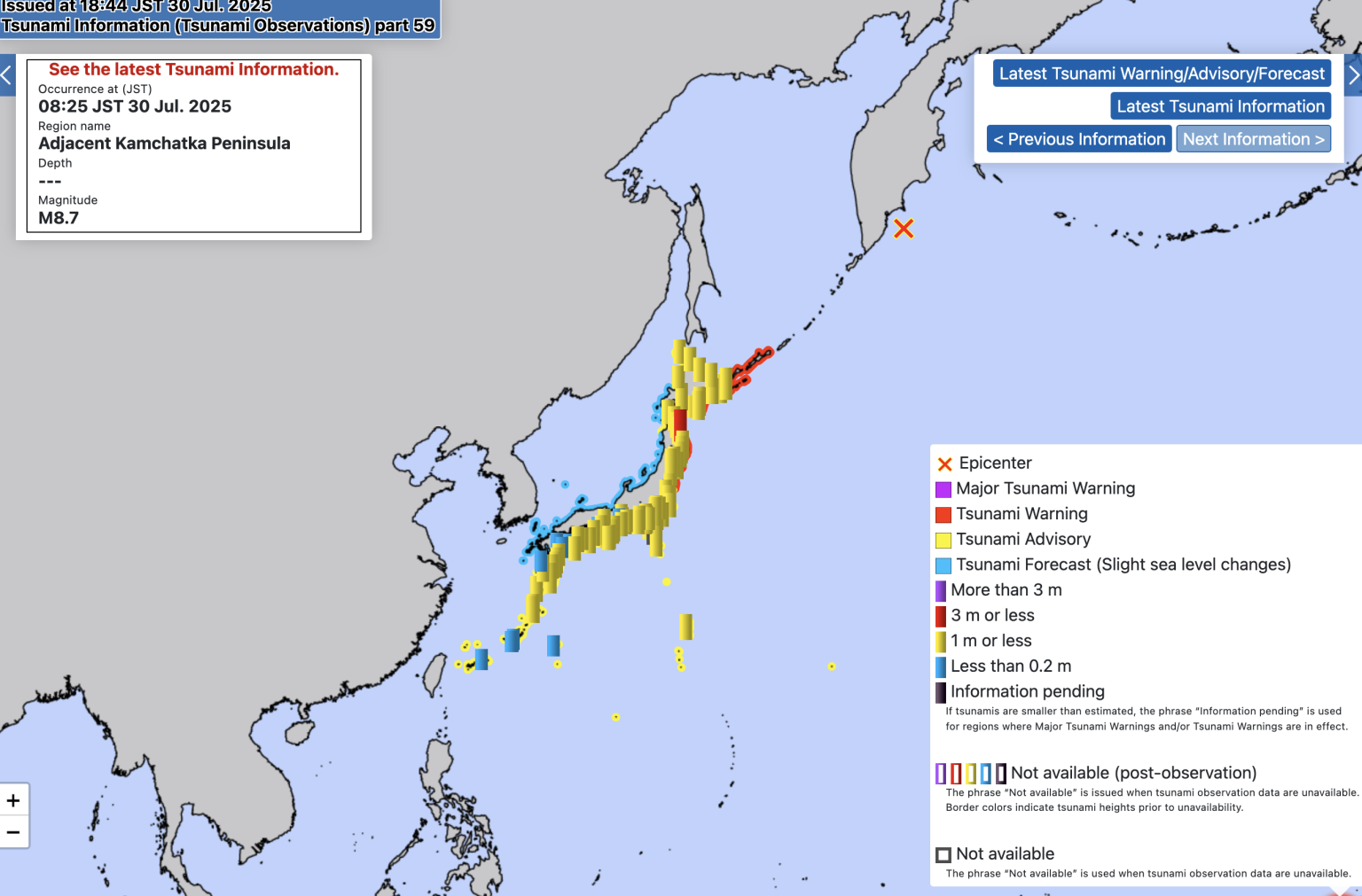 Earthquake off Russian coast prompts tsunami warnings and mass ...