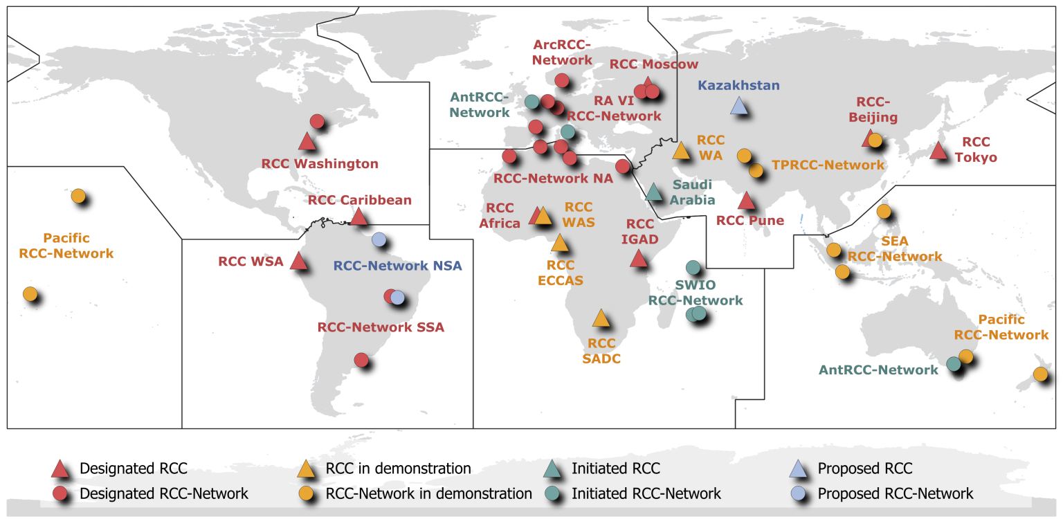 WMO Regional Climate Centres (RCCs)