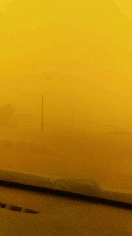Libya witnessed a severe sandstorm turning the sky yellow